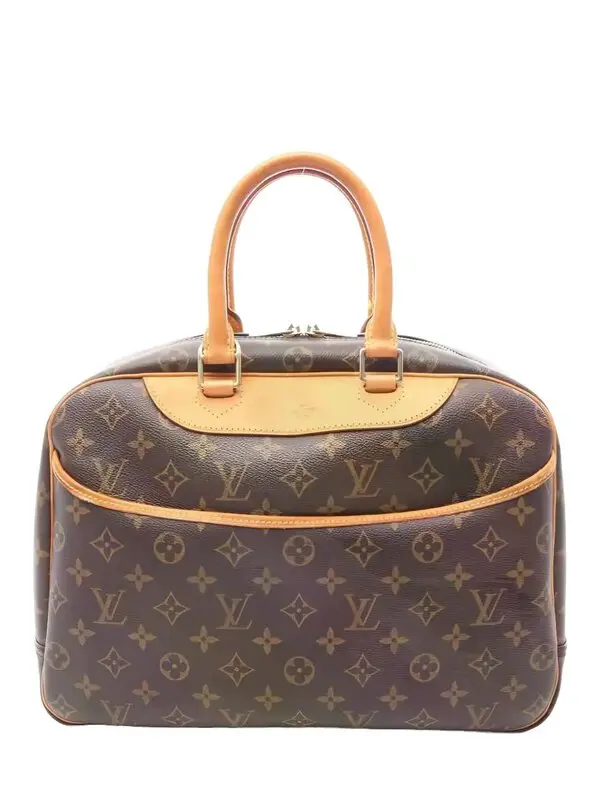 LOUIS VUITTON Monogram Deauville Handbag - Brown