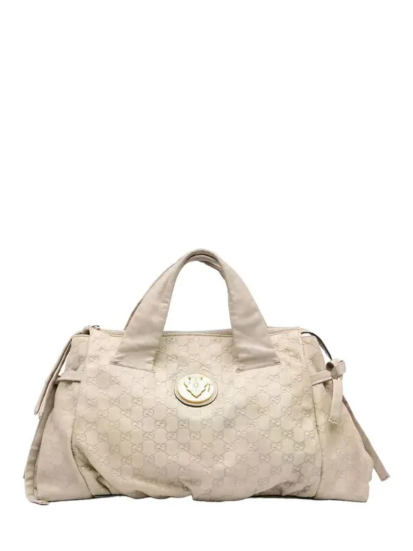 Gucci 2000-2015 Medium Sima Hysteria Tote Bag - Brown