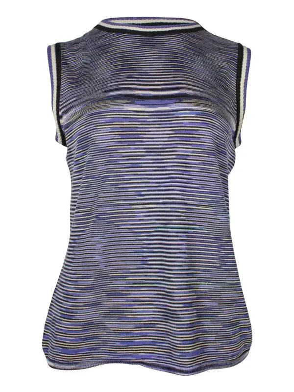 Missoni Striped Sleeveless Top - Purple