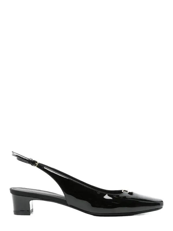 FERRAGAMO 40mm Cut-out Slingback Pumps - Black