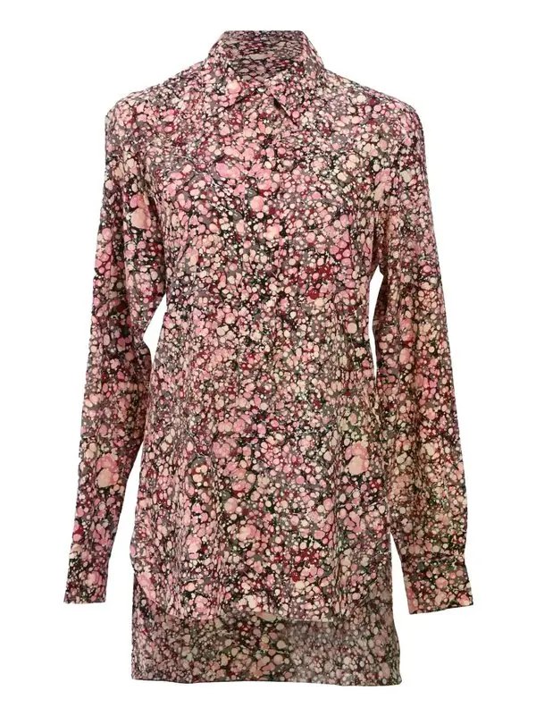 Victoria Beckham Printed Long-back Shirt - Pink