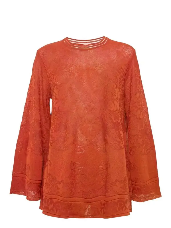 Missoni Bell-sleeve Lace Top - Orange