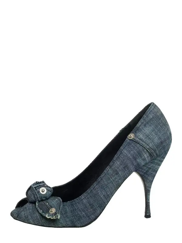 Miu Miu 110mm Denim Pumps - Blue