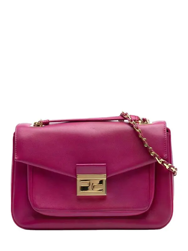 Fendi Nappa Be Baguette Crossbody Bag - Pink