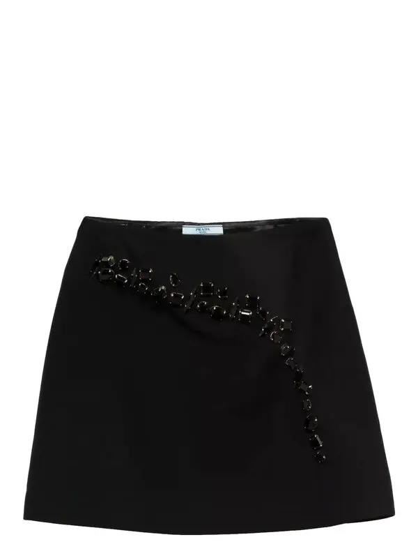 Prada Embellished Mini Skirt - Black