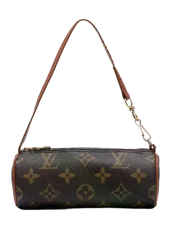 LOUIS VUITTON Monogram Papillon Pochette Handbag - Brown