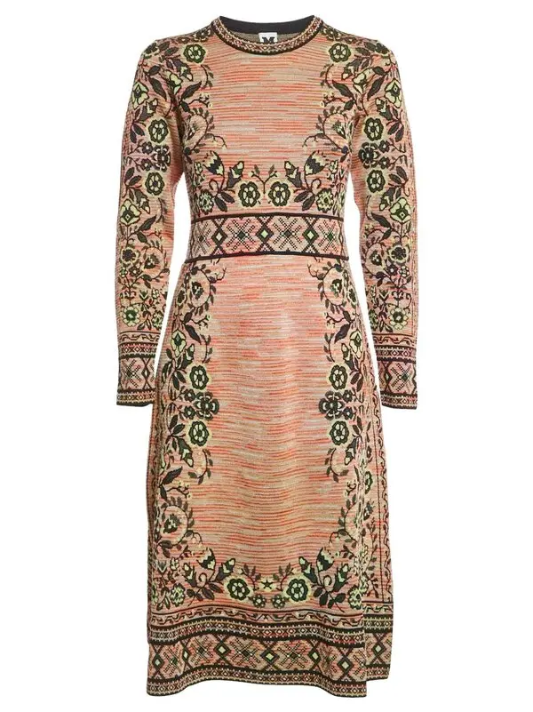 Missoni Floral Knit Dress - Orange
