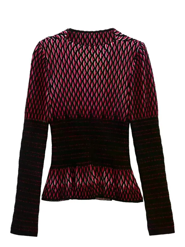 Alaïa 2000s Full-jacquard Sweater - Red