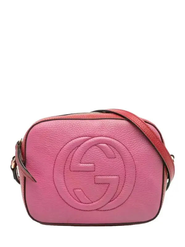 Gucci Small Bicolor Leather Soho Disco Crossbody Bag - Pink
