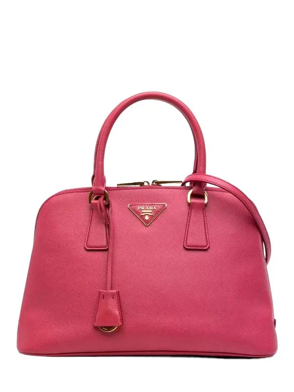 Prada Saffiano Lux Promenade Satchel - Pink