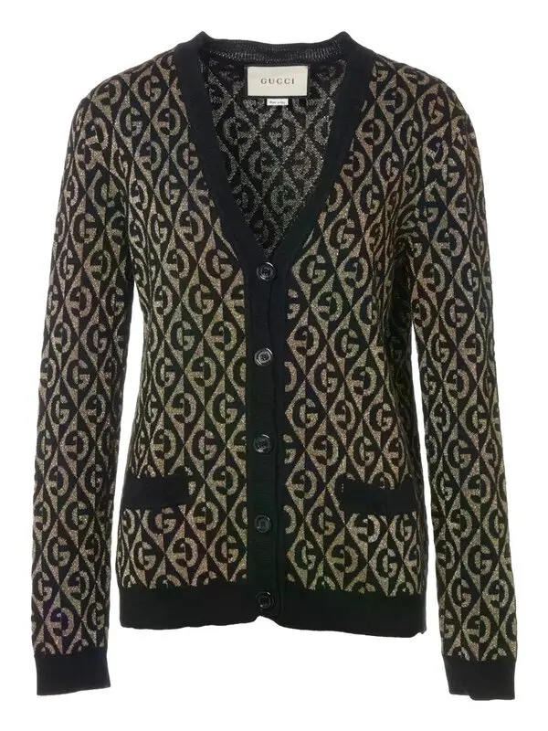 Gucci Gg-pattern Cardigan - Black