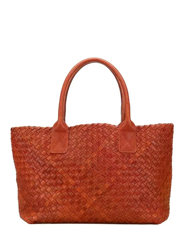 Bottega Veneta 2008 Small Intreccio Cabat Tote Bag - Brown