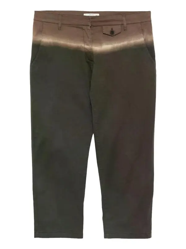 Prada Ombré Cropped Trousers - Brown