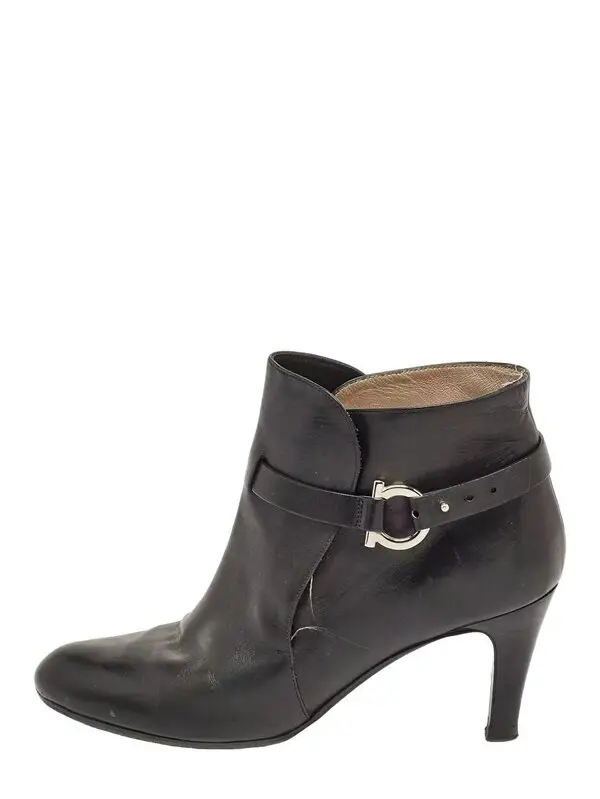 FERRAGAMO 75mm Gancini Ankle Boots - Black