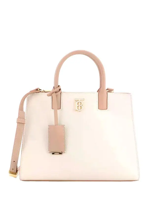 Burberry Frances Tote Leather Mini Shoulder Bag - Neutrals