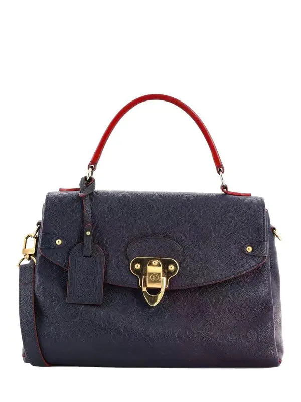 LOUIS VUITTON Georges Handbag Monogram Empreinte Leather Mm Satchel - Blue