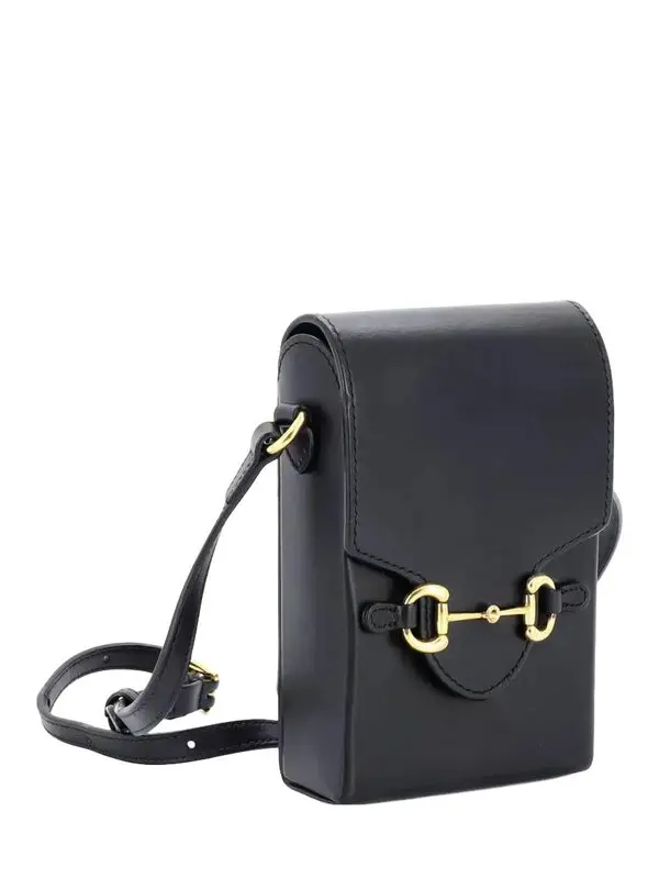 Gucci Horsebit 1955 Leather Mini Crossbody Bag - Black