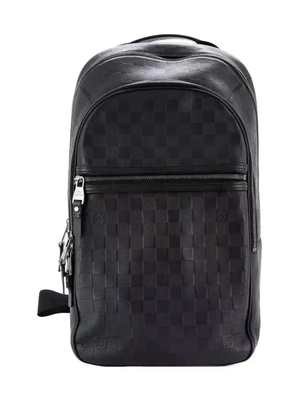 LOUIS VUITTON Damier Infini Leather Backpack - Black