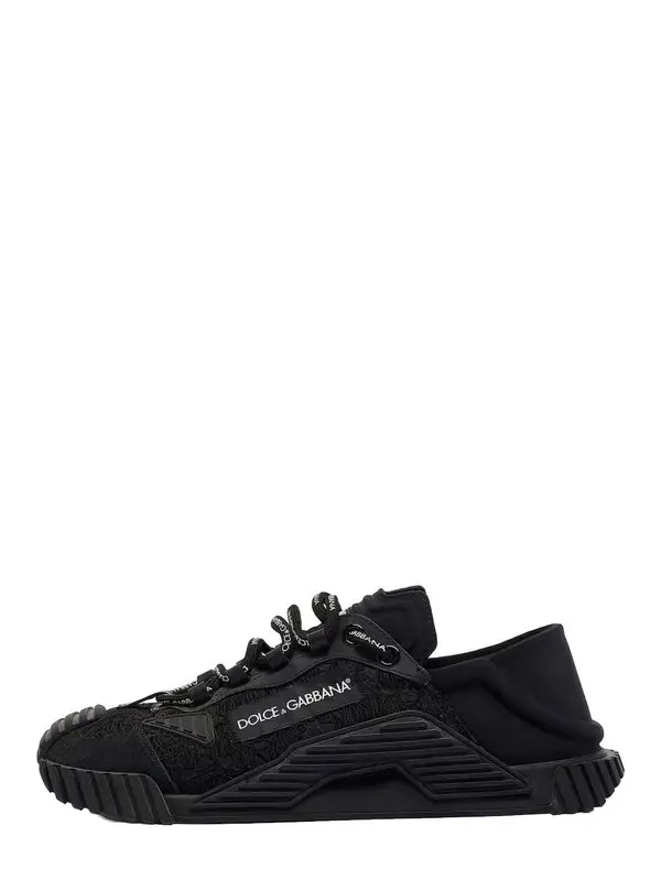 Dolce & Gabbana Lace-up Rubber-sole Sneakers - Black