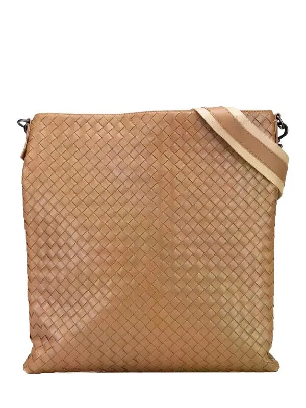 Bottega Veneta Nappa Intrecciato Crossbody Bag - Brown