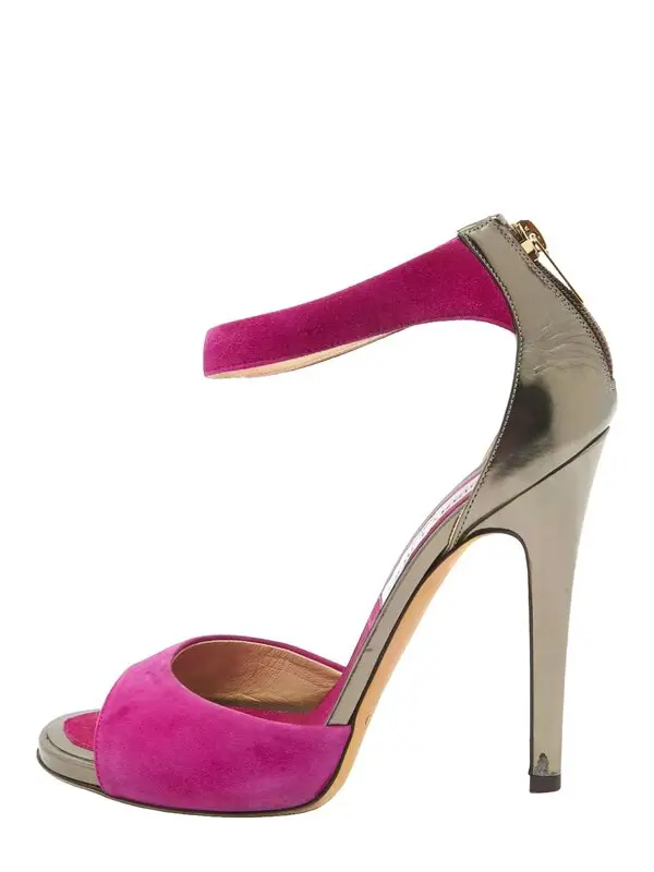 JIMMY CHOO 120mm Leather Heeled Sandals - Pink