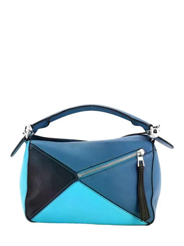 Loewe Puzzle Bag Leather Small Satchel - Blue