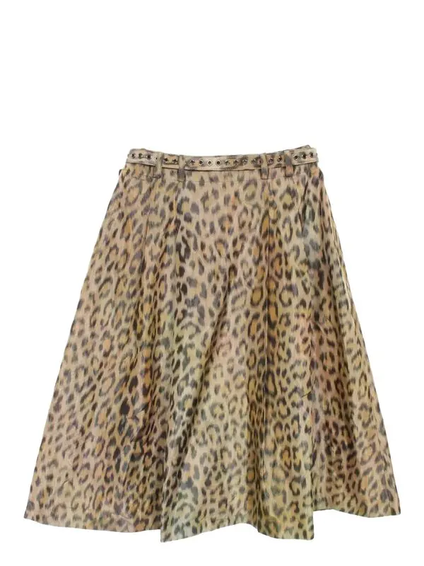 Dior 2010s Leopard-print Silk Skirt - Neutrals