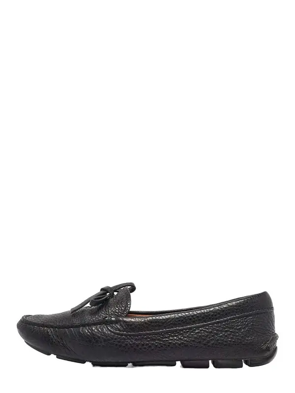 Prada Leather Ballet Flats - Black