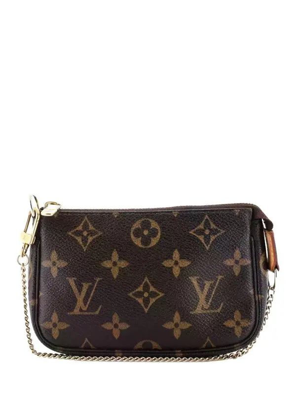 LOUIS VUITTON Pochette Accessoires Monogram Canvas Mini Clutch - Brown