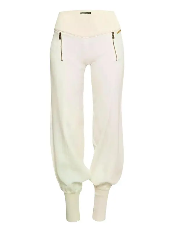 Versace Ribbed-cuffs Trousers - Neutrals