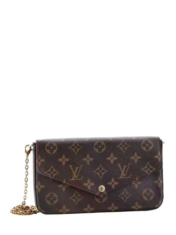LOUIS VUITTON Felicie Pochette Monogram Canvas Crossbody Bag - Brown