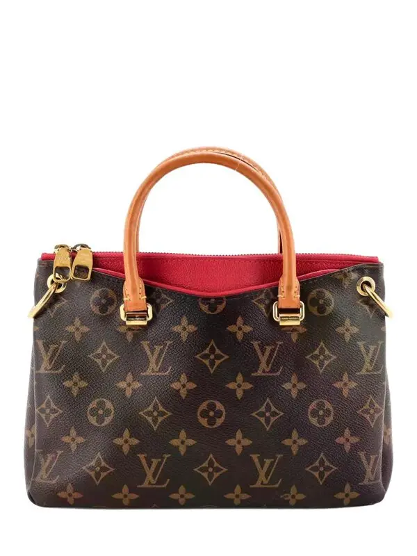 LOUIS VUITTON Pallas Tote Monogram Canvas With Leather Bb Shoulder Bag - Brown
