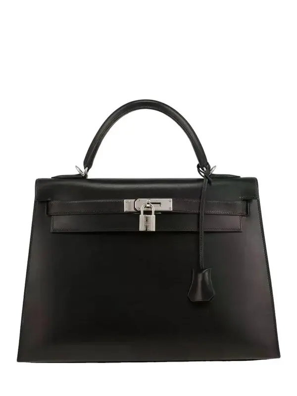 Hermès Kelly 32 Leather Tote Bag - Black