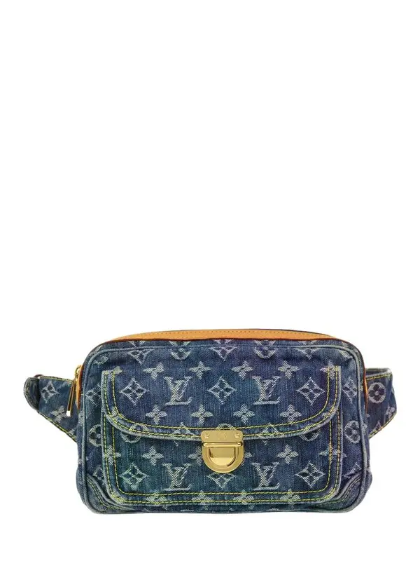 LOUIS VUITTON 2007 Monogram Denim Belt Bag - Blue