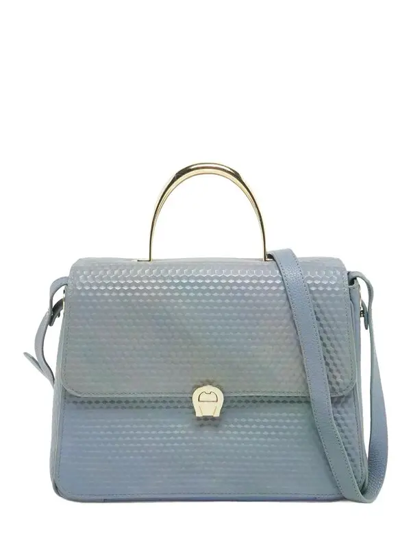 AIGNER Genoveva Leather Top-handle Bag - Blue