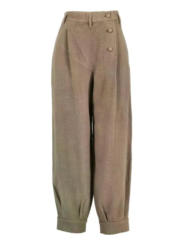 Issey Miyake Buttoned Trousers - Brown