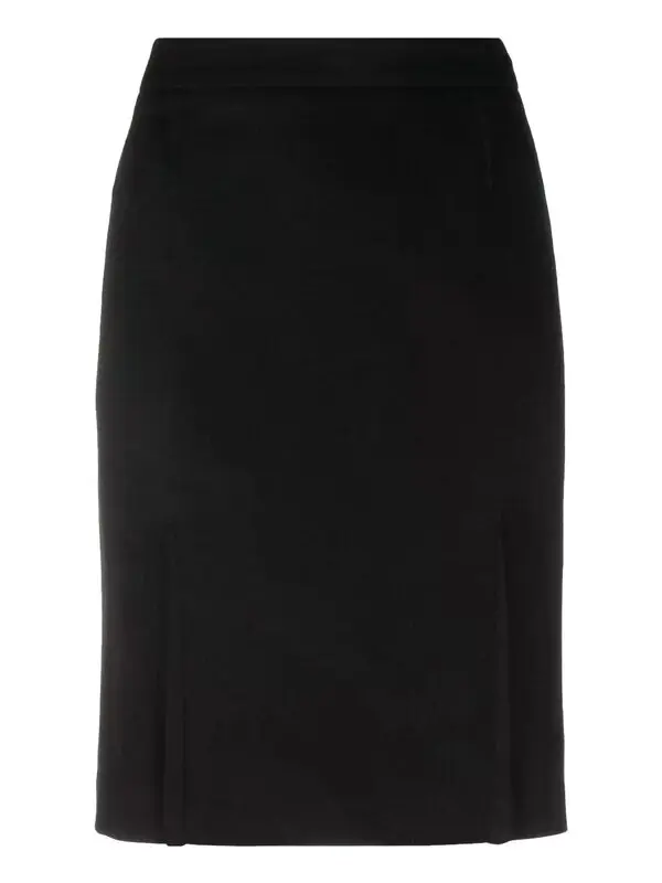 Dior 1990-2000 High-waist Fitted Skirt - Black
