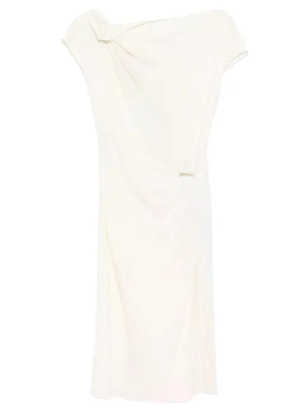 Prada Rosette Midi Dress - Neutrals