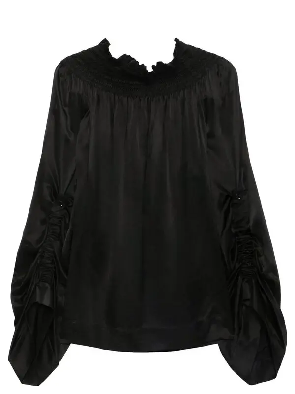 Saint Laurent Off-shoulder Mini Dress - Black