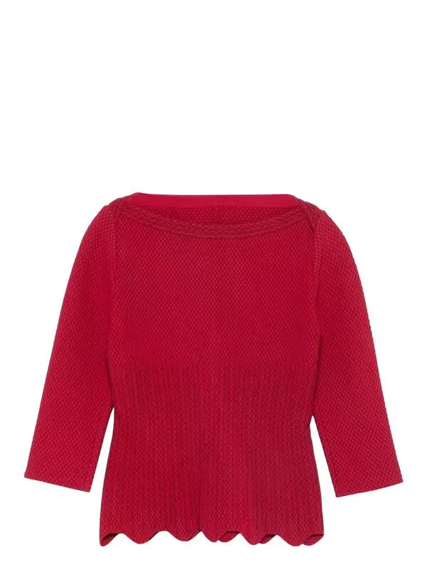 Alaïa 2000s Peplum Top - Red
