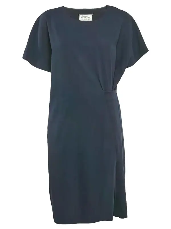 Maison Martin Margiela Rib-knit Trim Dress - Blue