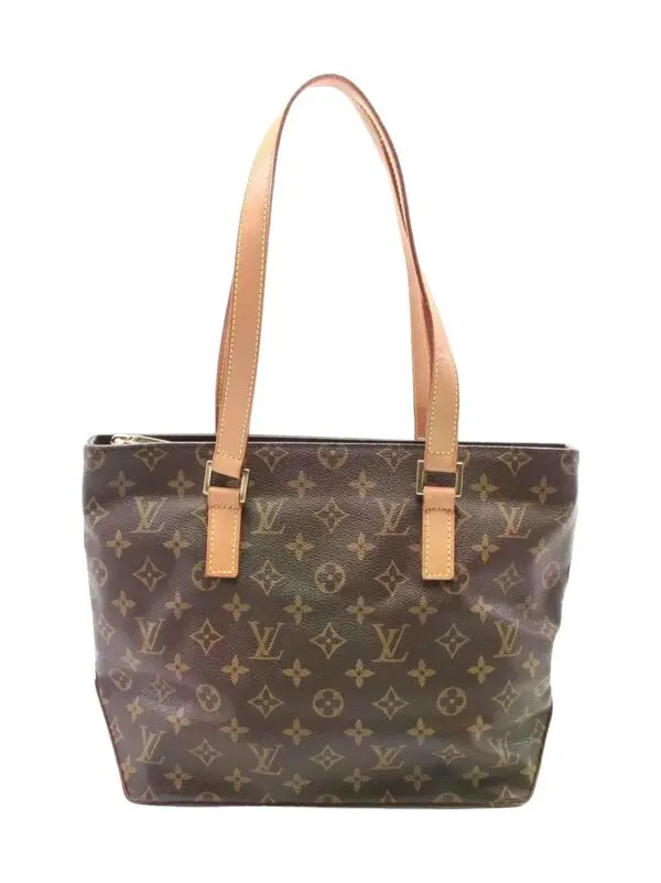 LOUIS VUITTON 2001 Cabas Piano Monogram Canvas Shoulder Bag - Brown