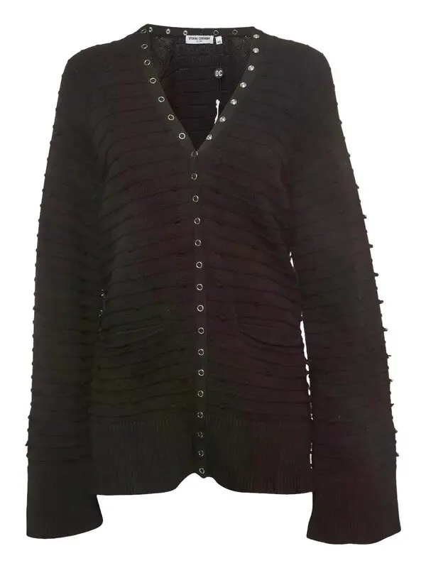Opening Ceremony Textured Buttoned Cardigan - Black