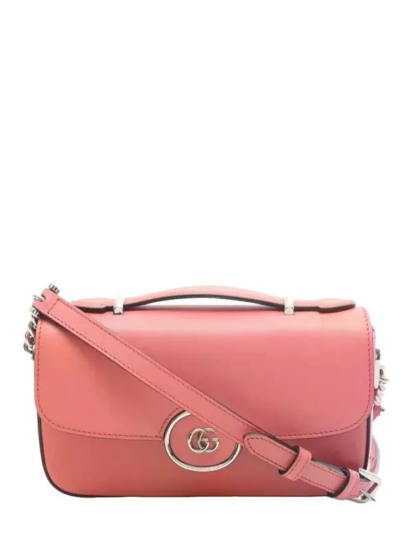 Gucci 2021 Petit Gg Leather Shoulder Bag - Pink