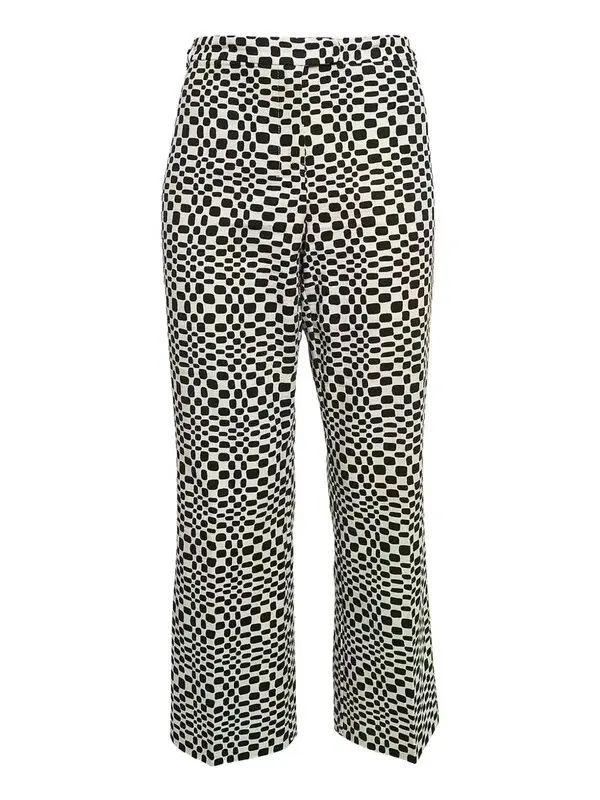 Max Mara Graphic-print Trousers - Black