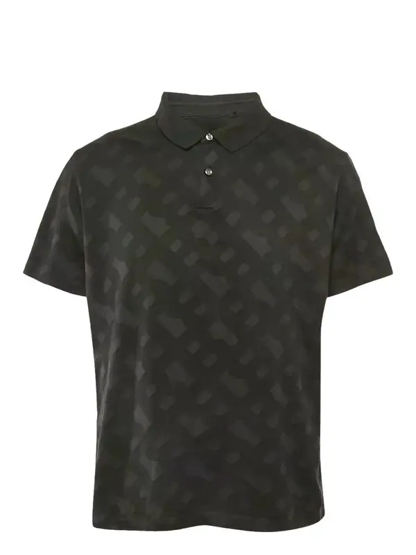 BOSS Geometric-pattern Polo Shirt - Black