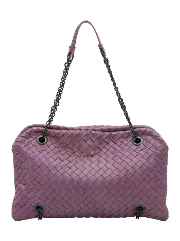 Bottega Veneta Nappa Intrecciato Duo Shoulder Bag - Purple