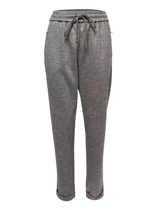Carolina Herrera Vintage Drawstring Cuffed Trousers - Grey
