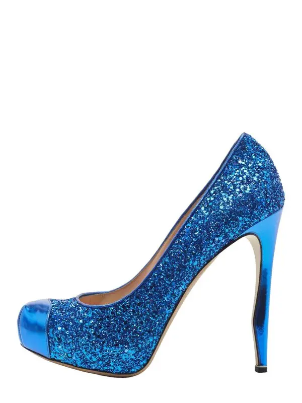 NICHOLAS KIRKWOOD 120mm Glitter-embellished Platform Pumps - Blue