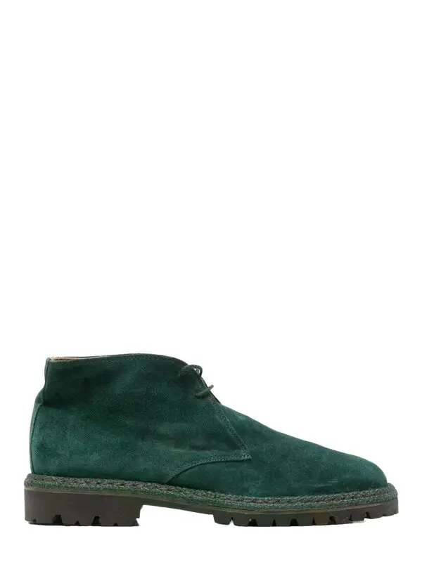 ROMEO GIGLI 1990s Suede Derby Shoes - Green